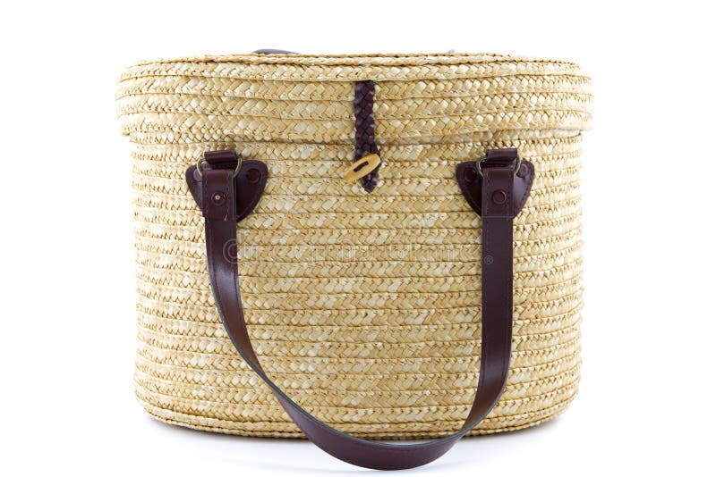 Beach bag made of reed stock image. Image of female, natural - 35329475