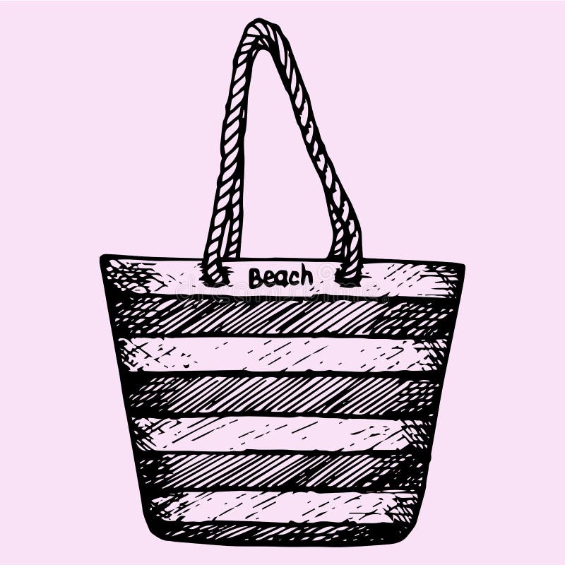 Beach bag stock vector. Illustration of isolated, elegant - 83948755