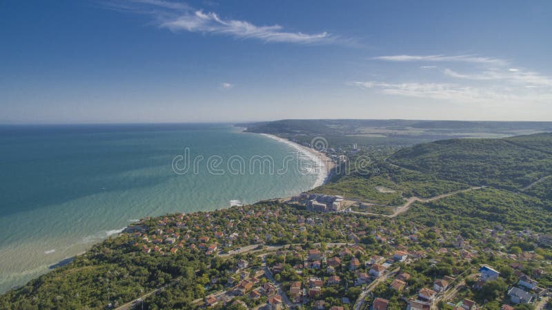 Beach in Balchik from Above, Bulgaria Stock Photo - Image of bulgaria ...