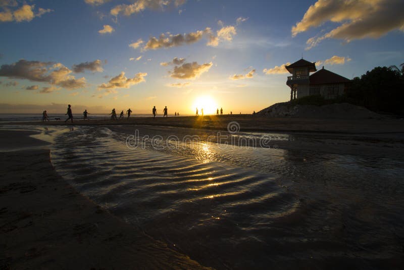 Beach Bali sunset stock photo. Image of sport, indonesia - 32393258