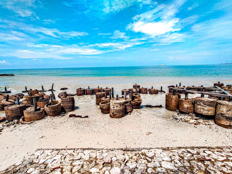 Banua Patra Beach in Balikpapan Borneo Indonesia Stock Image - Image of ...