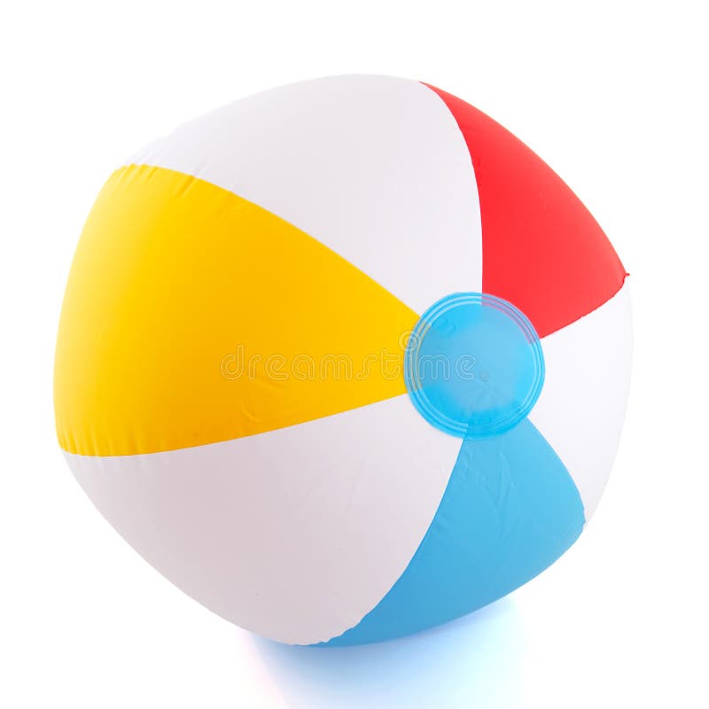 Kids rubber beach ball stock image. Image of blow, pink - 326229