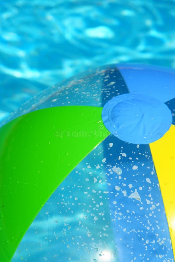 Beach Ball in Swimming Pool Stock Photo - Image of heat, beach: 38225870