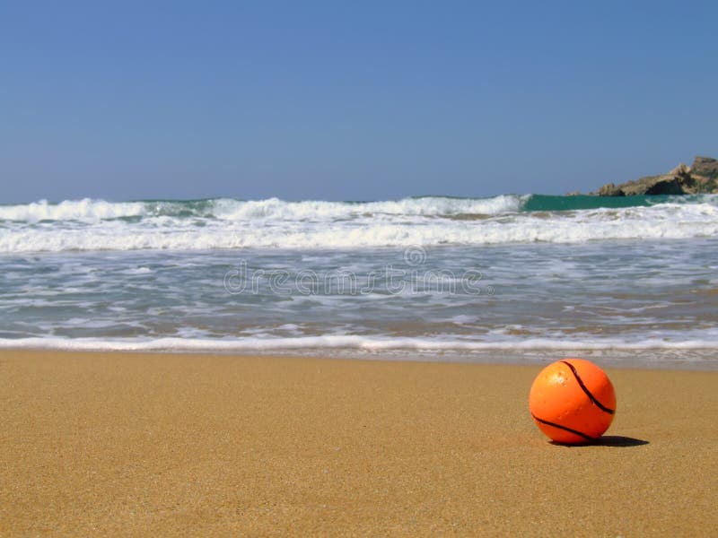 Beach Ball stock photo. Image of background, sandy, nature - 4825284