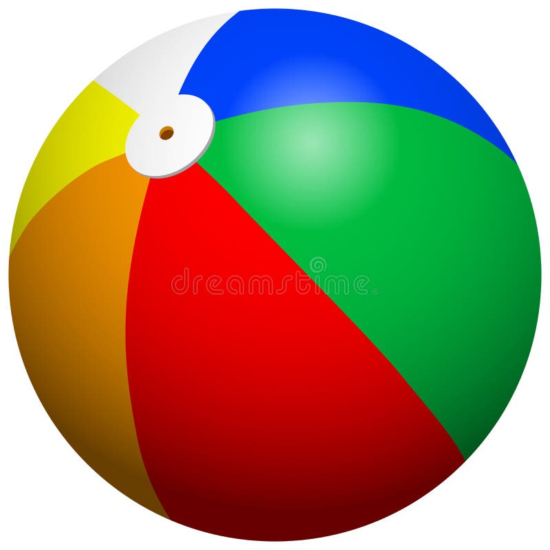 Beach Ball. 2d Illustrazione Illustrazione Vettoriale - Illustrazione ...