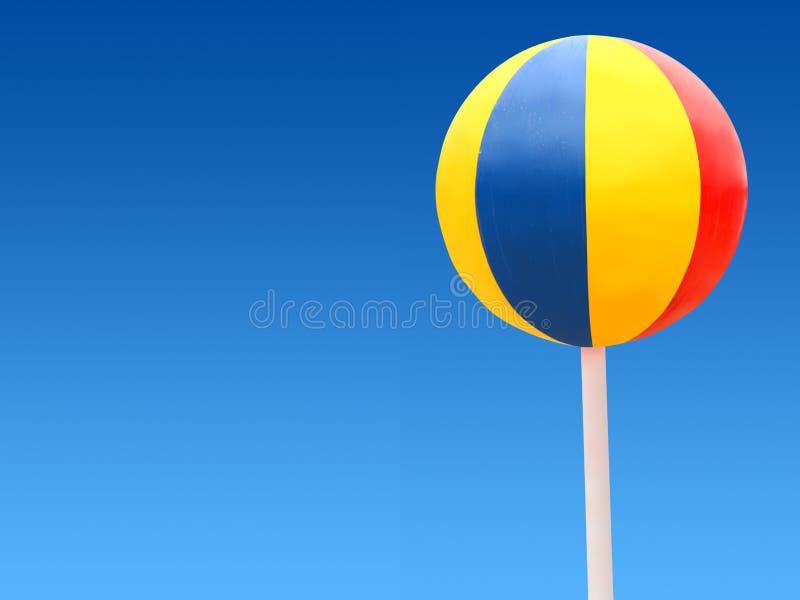 Beach Ball On A Blue Sky Stock Image Image Of Candy 11646615