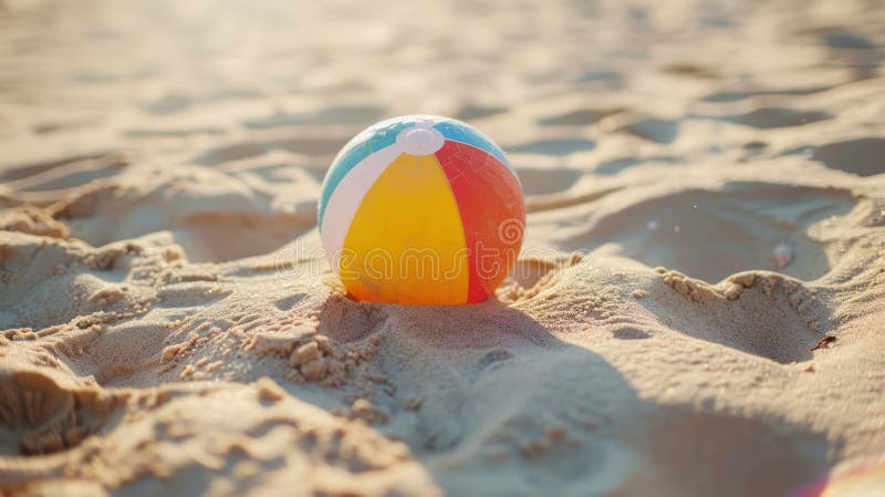 Beach Ball Bouncing on Soft Stock Illustration - Illustration of ball ...