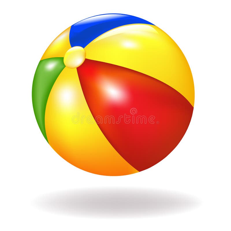 Sun with Beach Ball stock vector. Illustration of light - 18839459
