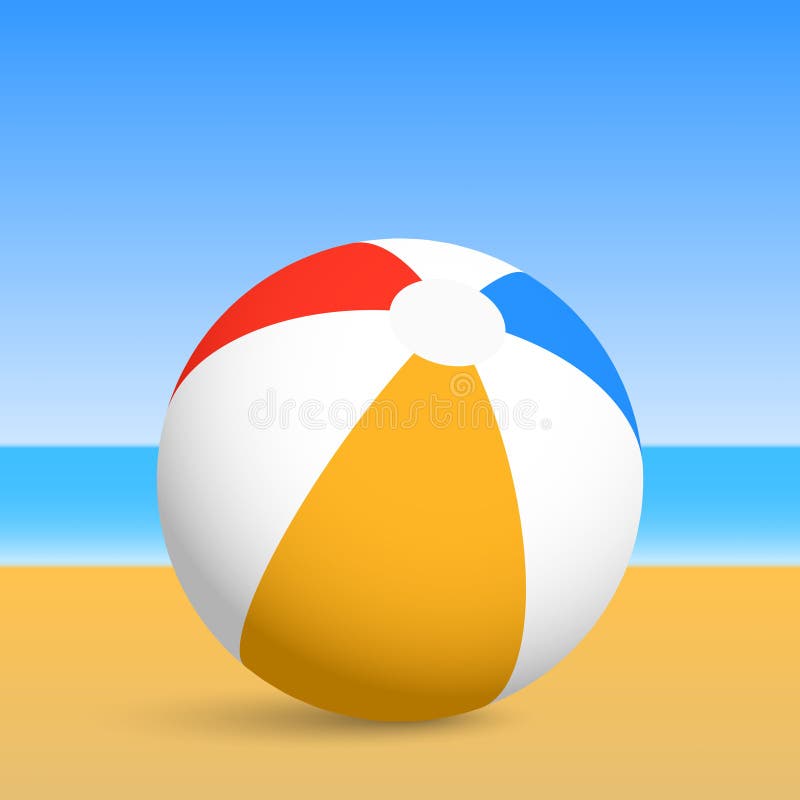 Beach Ball. 2d Illustration Stock Vector - Illustration of bright ...