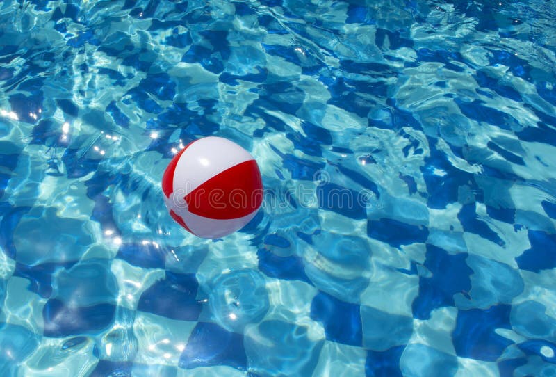 Beach Ball Floating in Swimming Stock Image - Image of mexico, abstract ...