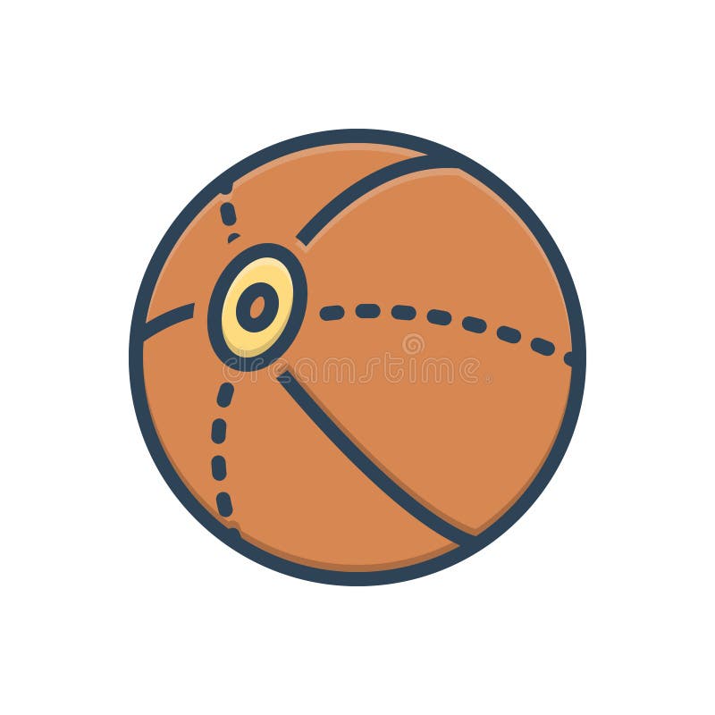 Color Illustration Icon for Beach Ball, Inflatable and Activity Stock ...