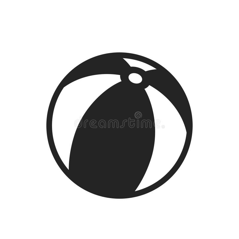 Beach Ball Icon. Summer and Sea Vacation Symbol Stock Vector ...