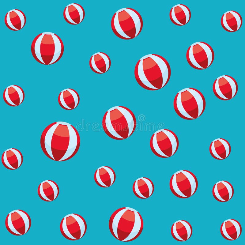 Beach Ball Pattern Background Stock Vector - Illustration of ball ...