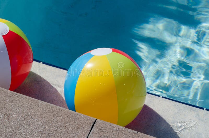 Beach Balls at Pool stock photo. Image of vacation, buoy - 107813292