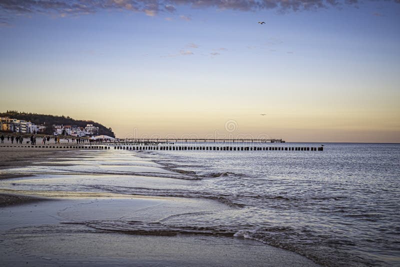 Beach on the Baltic Sea stock photo. Image of german - 205563586