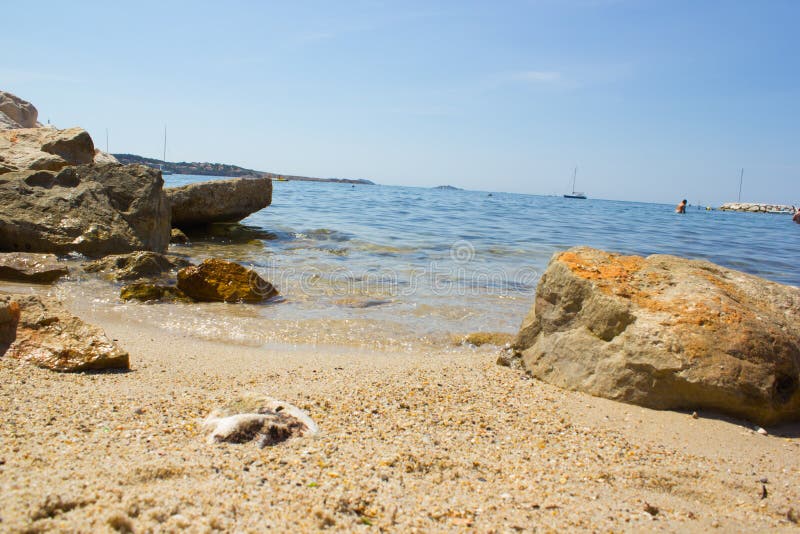 Beach of Bandol stock photo. Image of sail, provenasect - 55828474