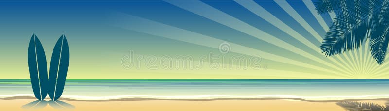 Beach banner stock vector. Illustration of beach, tropical - 38366962