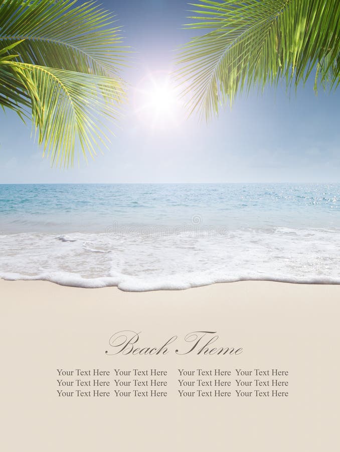 Beach banner stock photo. Image of empty, relaxation - 72741472