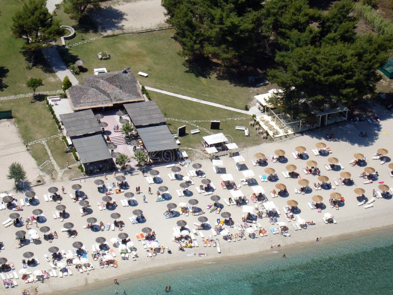 Beach bar aerial stock image. Image of coast, sunshade - 7222367