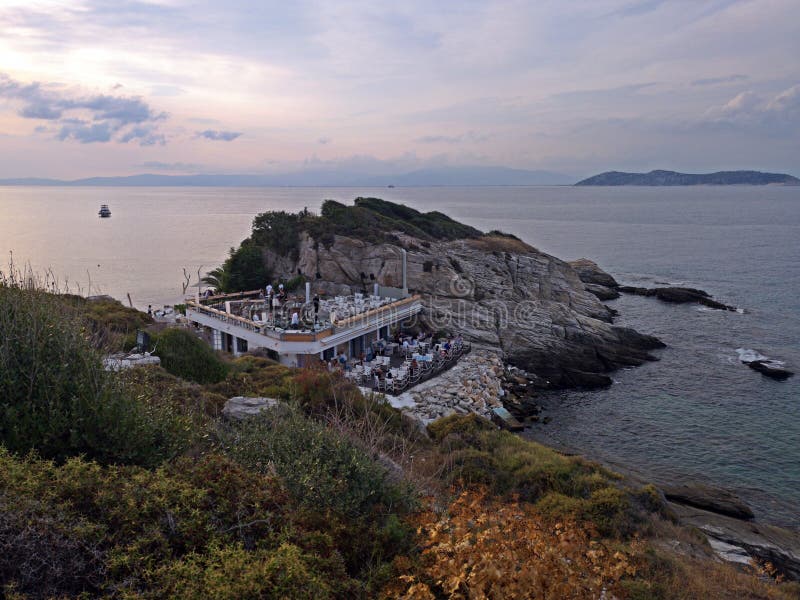 Beach Bar on the Mediterranean Sea Coast Editorial Image - Image of ...