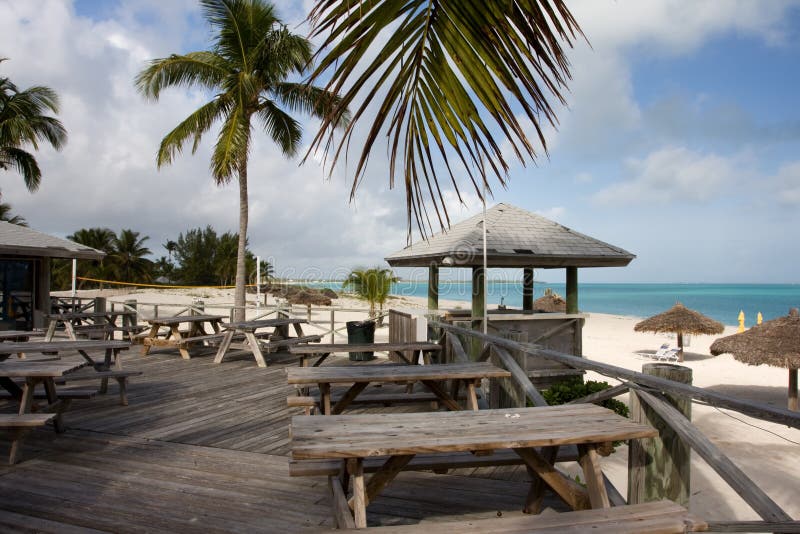 Beach bar seating stock image. Image of wooden, table - 3864249