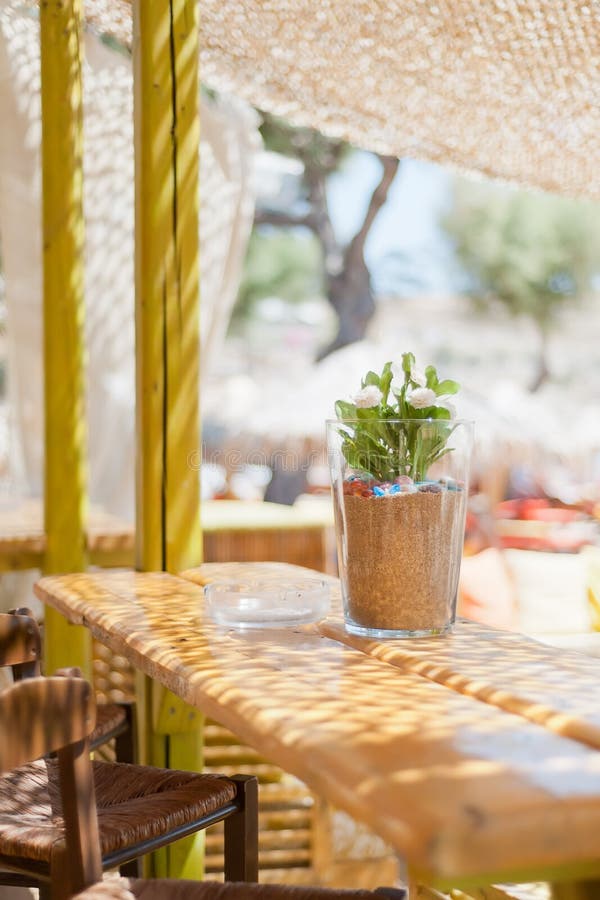 Beach bar table stock image. Image of idyllic, ocean - 25062273