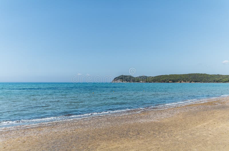 The Beach in the Baratti Gulf in Tuscany at the Beginning of Summer ...