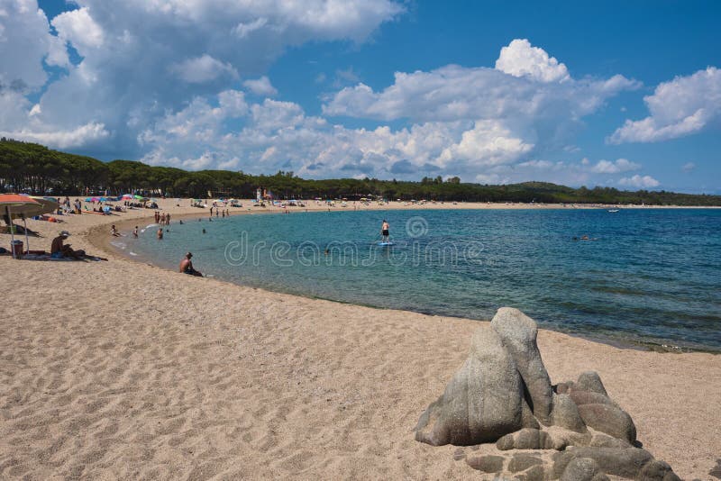 Beach of Barisardo, Ogliastra - Italy August 2022 Editorial Photography ...