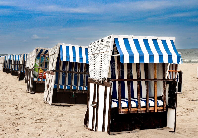 Beach baskets stock photo. Image of beach, series, sand - 271867482