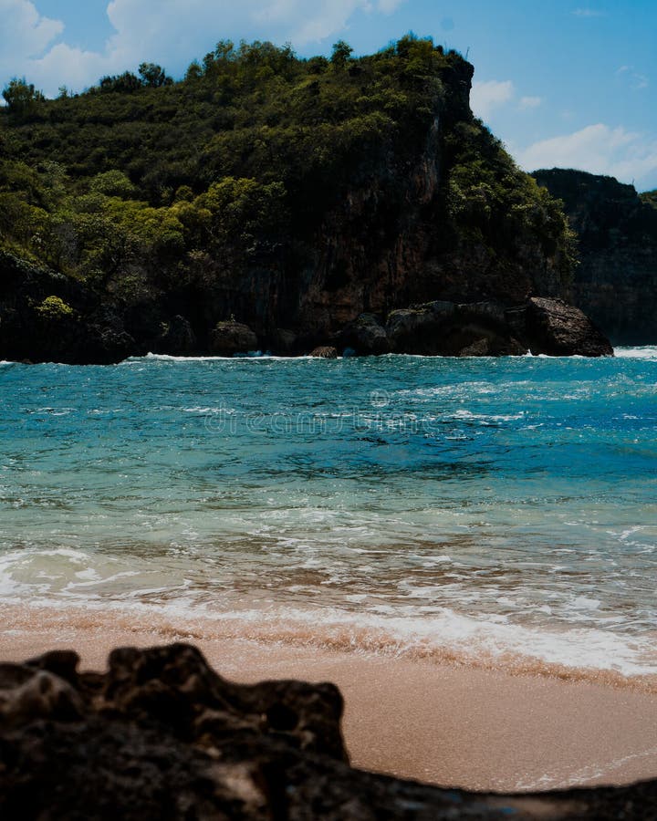 Gesing Beach in Yogyakarta stock image. Image of indonesia - 200359005