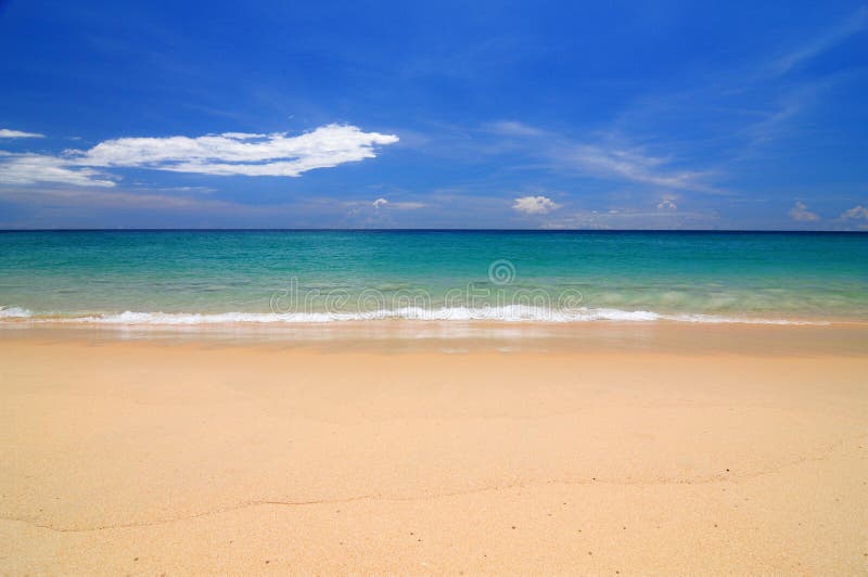 The Beach Beautiful Sea and Bright Daylight. Stock Photo - Image of ...