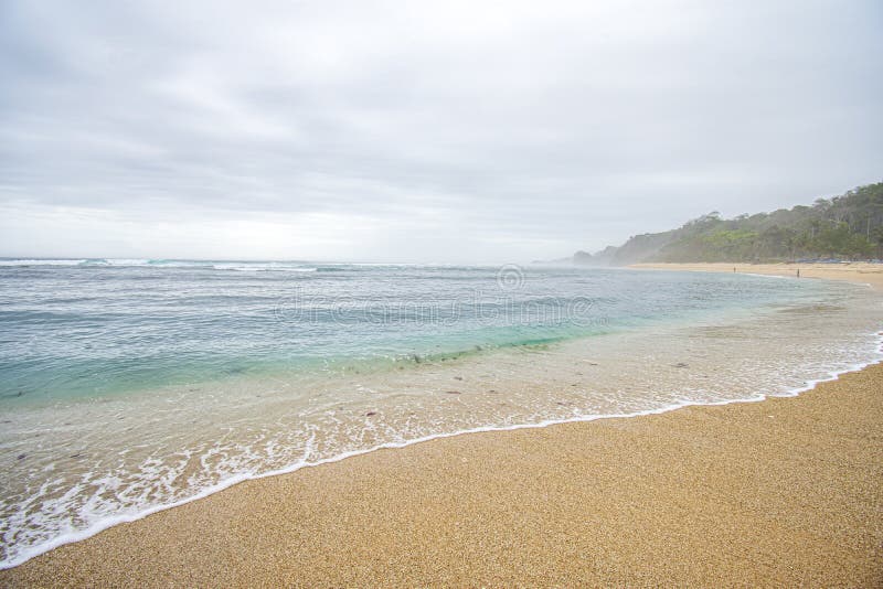 The Beach is Beautifully Landscaped and Sandy Stock Image - Image of ...