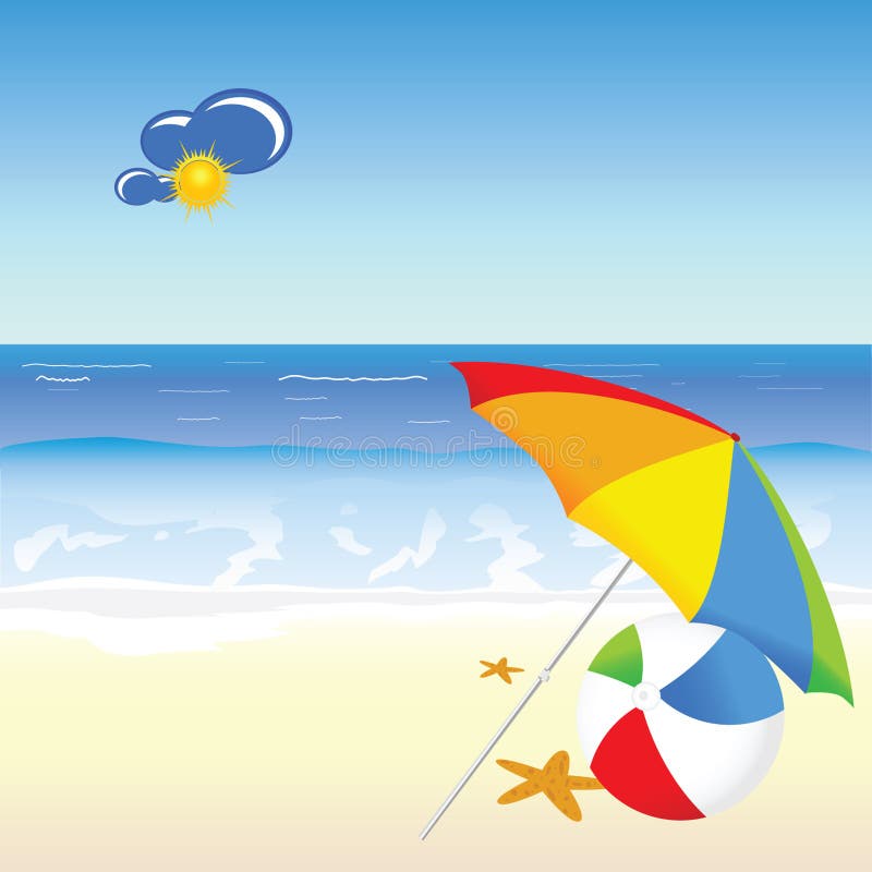 Beach Beauty Cartoon Art Vector Stock Vector - Illustration of beauty ...