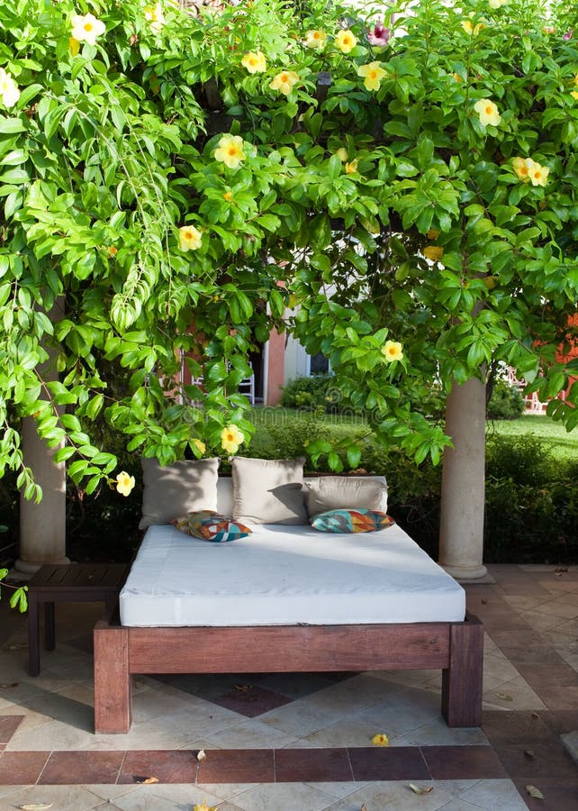 Beach beds for rest stock photo. Image of lifestyle, furniture - 40768978