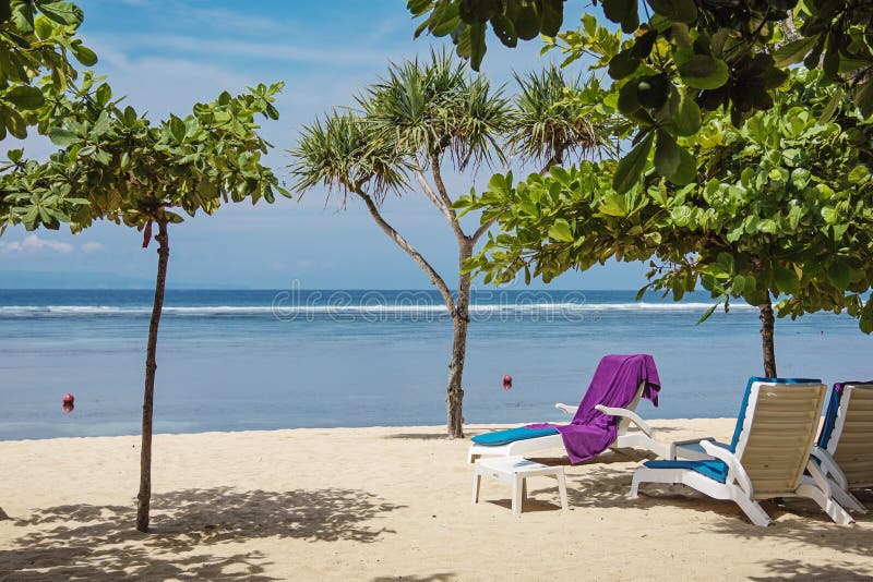 Beach beds stock image. Image of resort, exotic, coast - 58634853