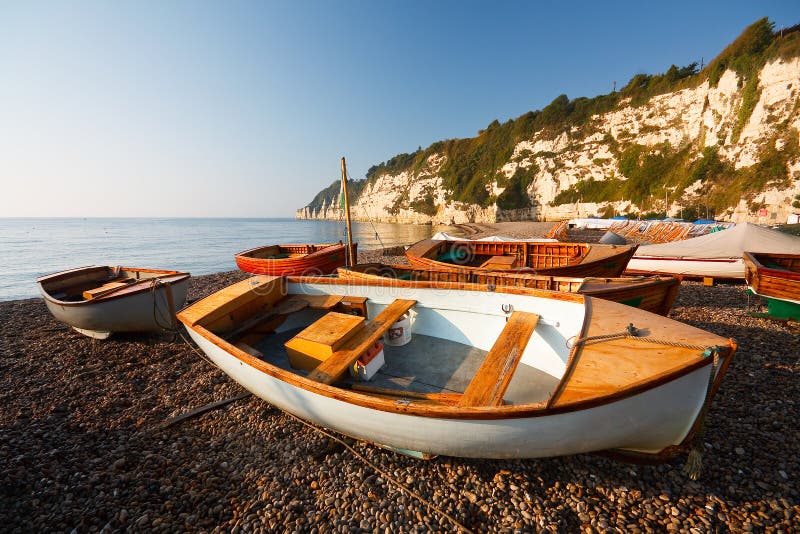 Beer Devon fishing Village stock photo. Image of beach - 184510374