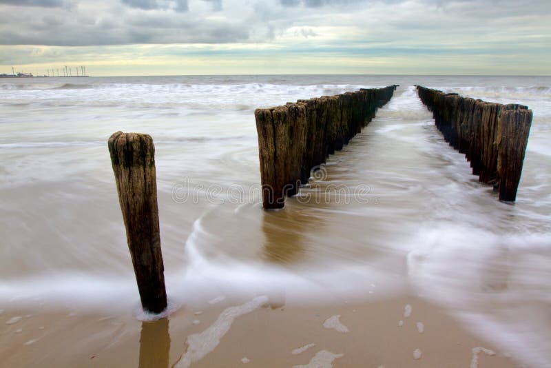 Beach in Belgium. stock image. Image of material, countries - 70391533