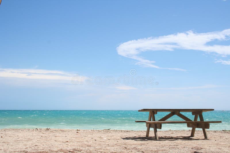 Beach Bench stock image. Image of beach, blue, bench - 10291545