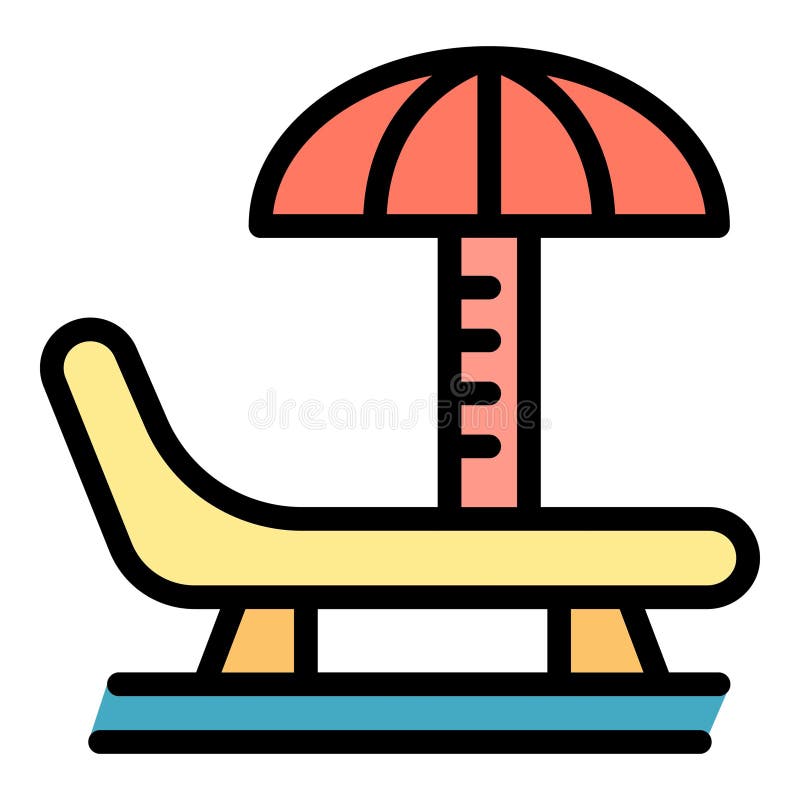 Beach Bench Icon Vector Flat Stock Vector - Illustration of flat ...
