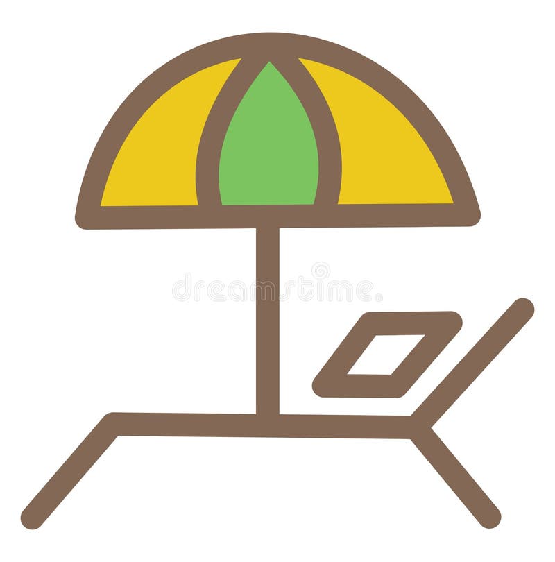 Beach bench, icon stock vector. Illustration of armchair - 258929787