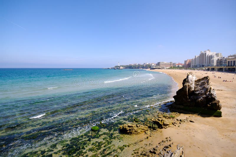 Biarritz beach stock image. Image of south, beach, outdoor - 26820015