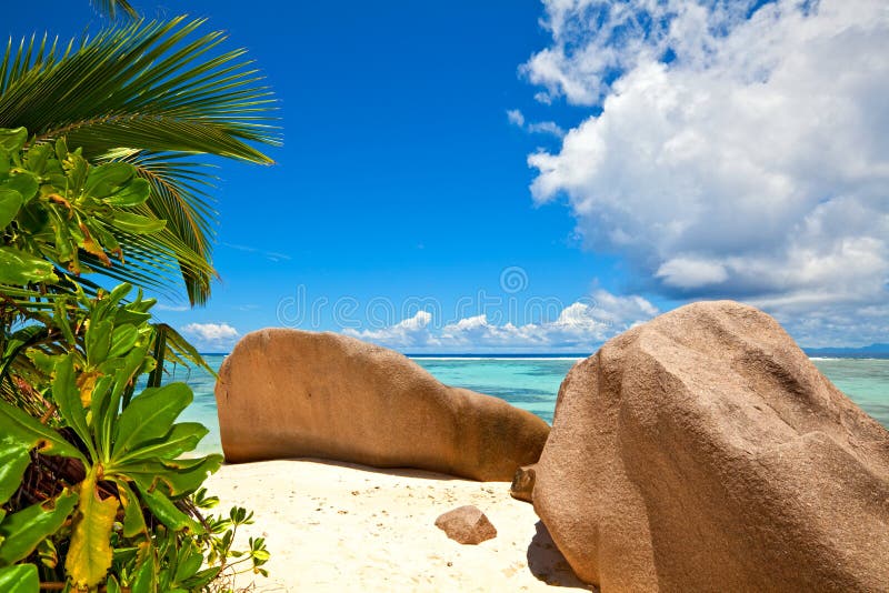 Beach with a big stones stock image. Image of shore, island - 15553581