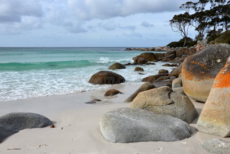 Beach with a big stones stock image. Image of travel - 15985531