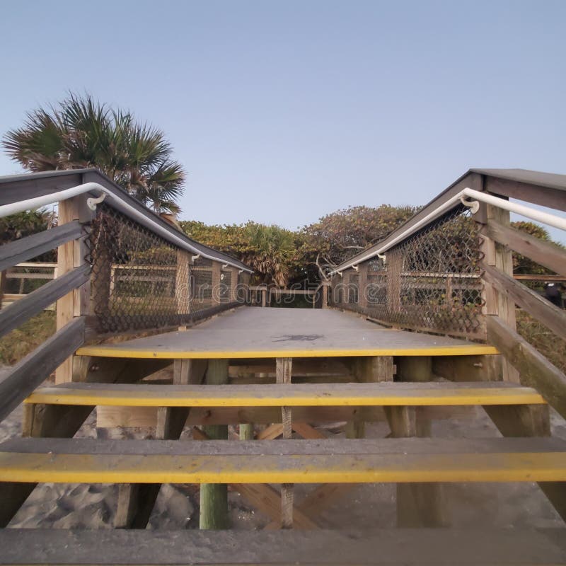 Beach Boardwalk in florida stock photo. Image of gulf - 211353186