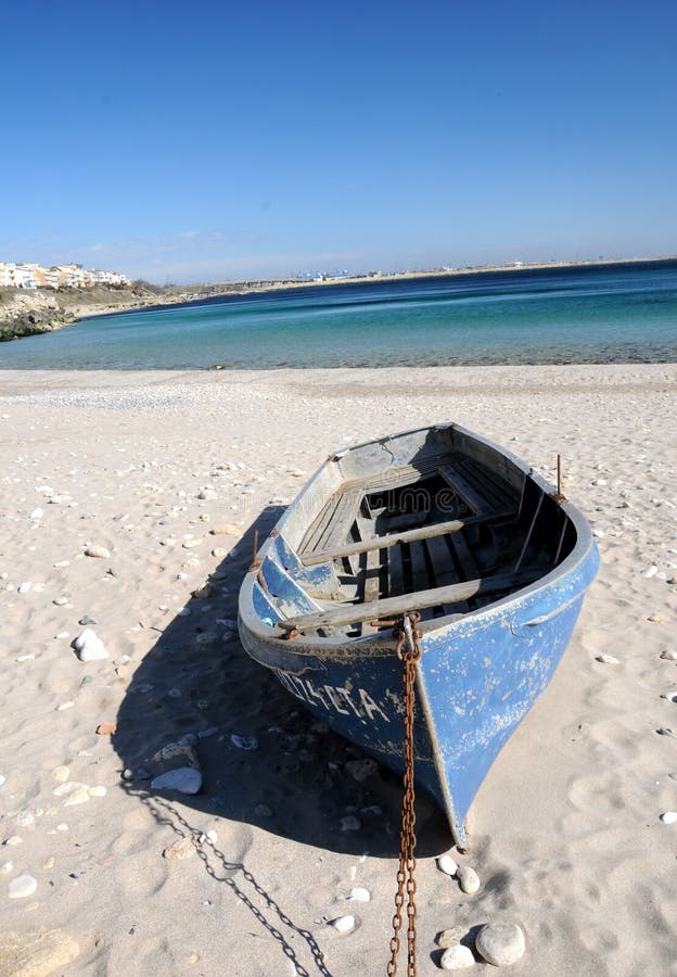 Beach boat stock image. Image of sand, blue, boats, wait - 4484783