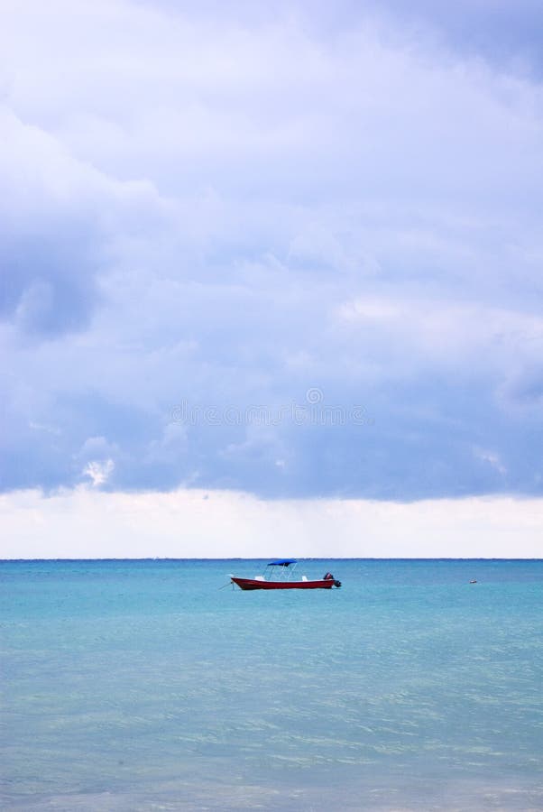 Beach boat stock image. Image of view, beach, turquoise - 7402933