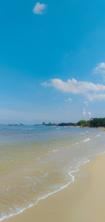 The Beach is the Boundary between Land and Sea Water Stock Photo ...