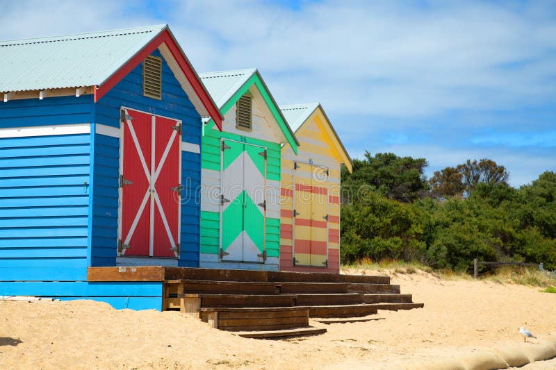 Beach Boxes at Brighton in Australia Stock Image - Image of melbourne ...