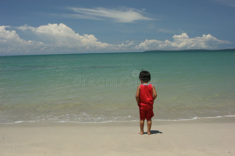 Beach boy stock image. Image of side, beach, bright, skies - 330443