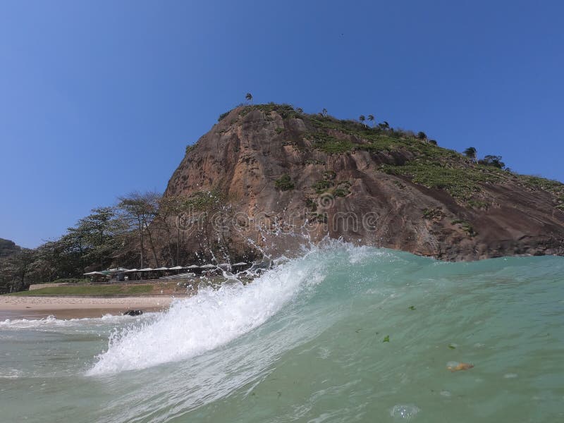 Beach Break En La Playa De Leme& X27. Imagen de archivo - Imagen de ...